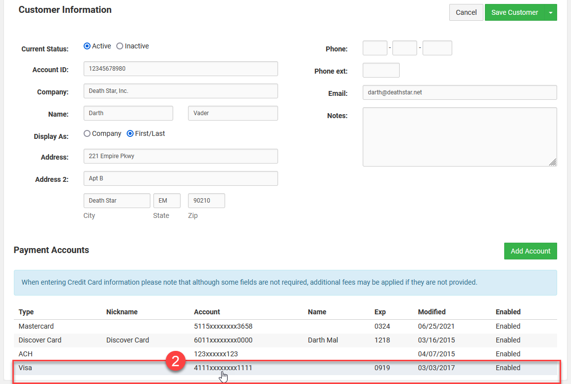 A new window will open where you can edit the Account Nickname